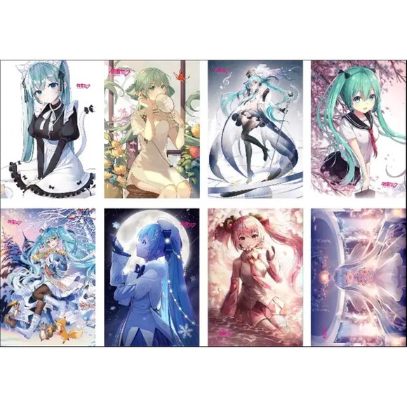 No Brand | Art | Miku Vocaloid Anime 8 Piece Poster Set | Poshmark